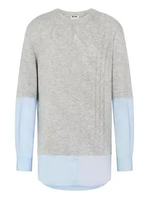 Moschino Panelled Long-sleeve Sweater - Grey