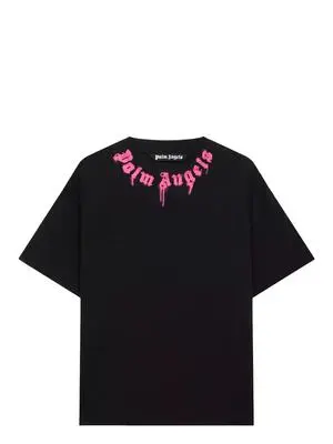 Palm Angels Spray Neck Logo T-shirt - Black