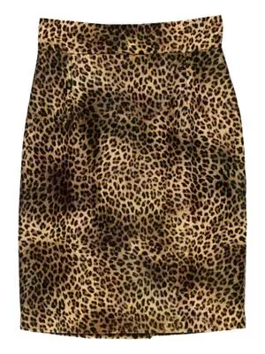 Tagliatore Animal-print Skirt - Neutrals