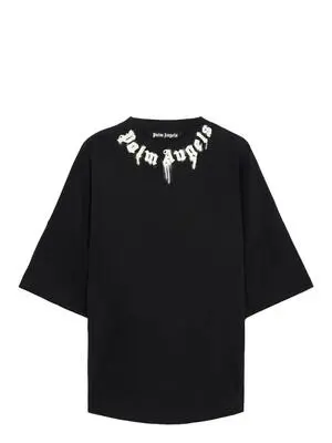 Palm Angels Logo Print Oversized T-shirt - Black