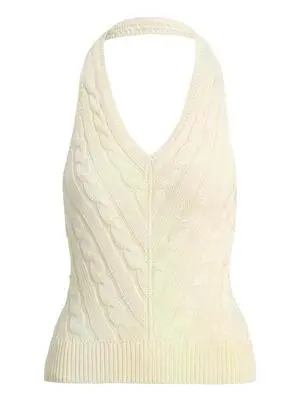 Ralph Lauren Cable-knit Halterneck Vest - Neutrals