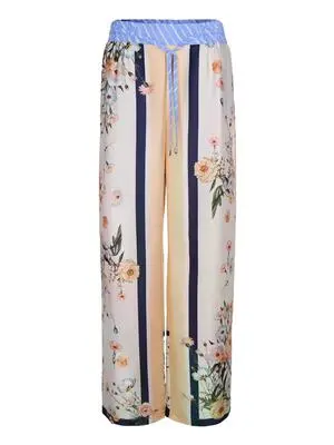 Liu Jo Floral-pattern Palazzo Pants - Neutrals