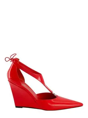 Coperni T-bar Wedge Heeled Pumps - Red