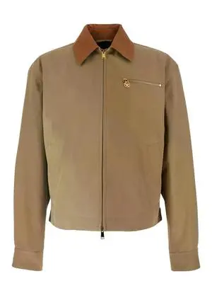 Versace Chest-pocket Cotton Jacket - Brown