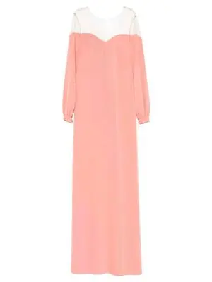 CRISTALLINI Rafaela Long-sleeves Maxi Dress - Pink