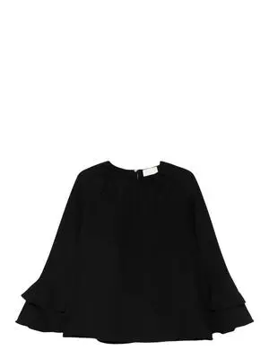 I BLUES Marin Ruffled Blouse - Black