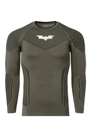 YOUNGLA YoungLA X Batman Compression Long Sleeve Tee Shirt Grey/green