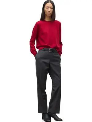 Johnstons Of Elgin Lunan Classic Cashmere Crew Jumper - Red