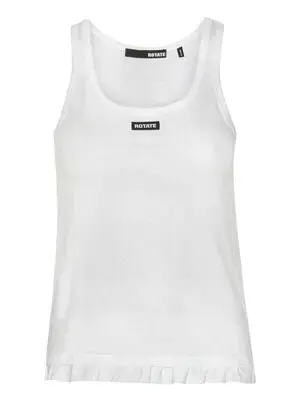 Remain Birger Christensen Ruffle-hem Tank Top - White