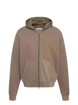 O.FILES Origami Zip-up Hoodie - Neutrals