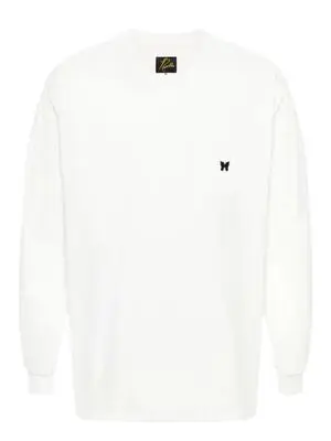 Needles Logo-embroidered T-shirt - White