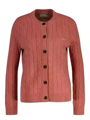 Gant Cable-knit Cardigan - Orange