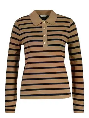 Gant Striped Polo Top - Neutrals
