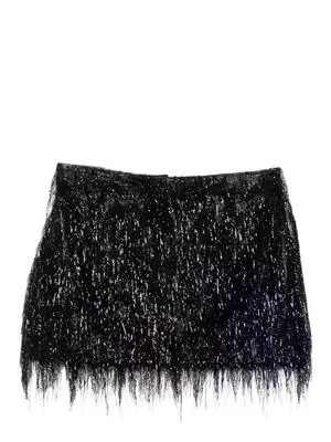 MEDEEA Loose-threads Mini Skirt - Black