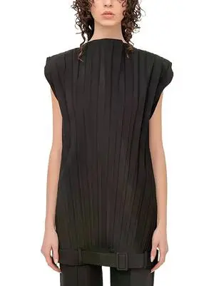 MAISON MARGIELA Pleated Mini Dress - Black