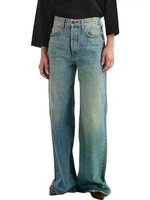 JAMIE HALLER Lax Wide Leg Jeans - Blue
