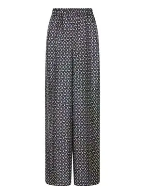 Max Mara Paisley-print Trousers - Blue