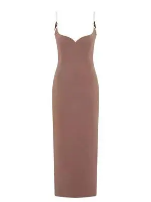 Paris Georgia Heart Midi Dress - Brown