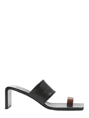 JIL SANDER 75mm Leather Mules - Black