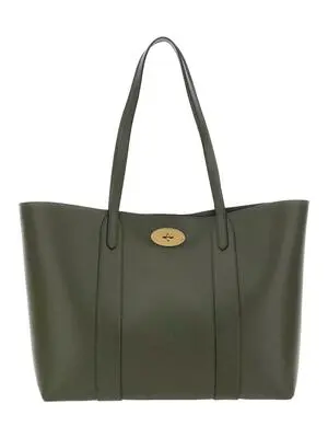 Mulberry Bayswater Leather Tote Bag With Turnlock Fastening - Green