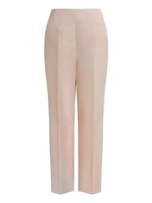 Alberta Ferretti Silk High-waisted Trousers - Neutrals