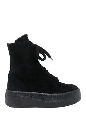 VIC MATIE Round-toe Lace-up Boots - Black