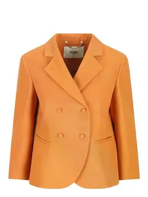 Fendi Double-breasted Blazer - Orange