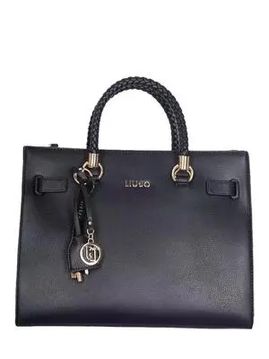 Liu Jo Braided-handle Tote Bag With Logo Detail - Black