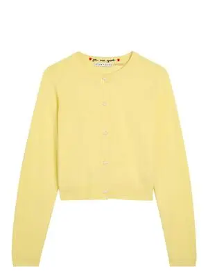 Alice + Olivia Cashmere-blend Cardigan - Yellow