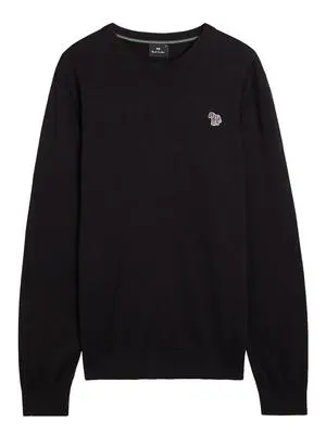 Paul Smith Appliquéd Cotton Jumper - Black
