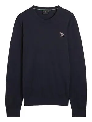 Paul Smith Appliquéd Cotton Jumper - Navy