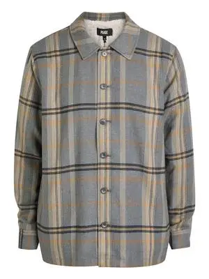 Paige Telford Plaid Flannel Shirt Jacket - Blue