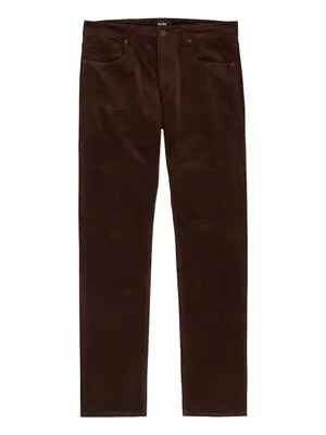 Paige Slim Straight-leg Corduroy Trousers - Dark Brown