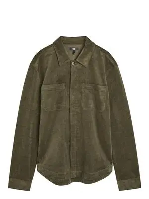 Paige Jace Corduroy Overshirt - Khaki