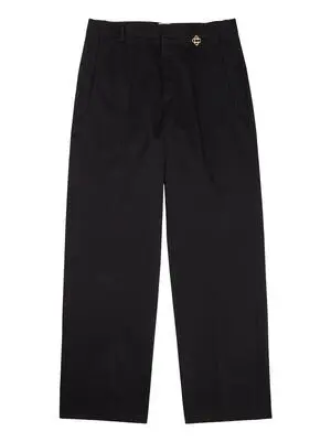 Casablanca Straight-leg Stretch-cotton Trousers - Black