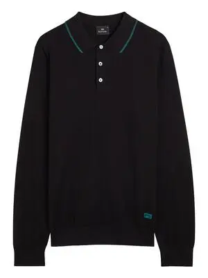 Paul Smith Logo-embroidered Cotton Polo Shirt - Black