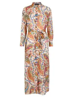Etro Patterned Cotton Midi Shirt Dress - Multicoloured 1
