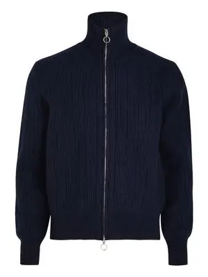 Oliver Spencer Overton Ribbed Merino Wool Cardigan - Navy