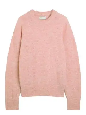 Oliver Spencer Burley Melange Brushed Wool-blend Jumper - Pink