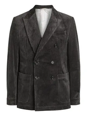 Oliver Spencer Double-breasted Corduroy Blazer - Dark Grey