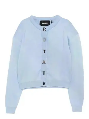 ROTATE BY BIRGER CHRISTENSEN Logo-button Cardigan - Blue