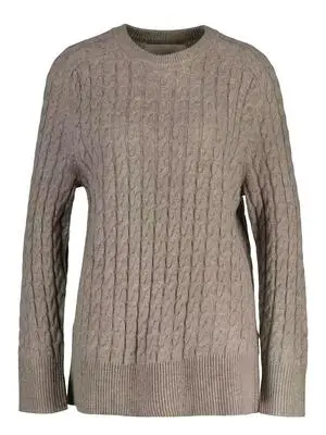 Gant Cable-knit Crew-neck Sweater - Neutrals