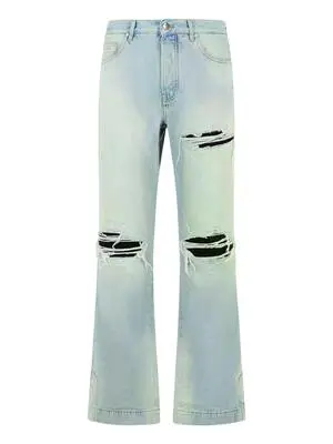 Amiri Distressed-effect Flared Jeans - Blue