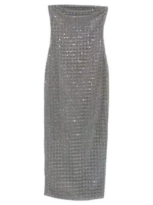 ROTATE BY BIRGER CHRISTENSEN Bead-embellished Maxi Dress - Silver