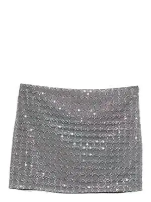 ROTATE BY BIRGER CHRISTENSEN Beaded Mini Skirt - Grey
