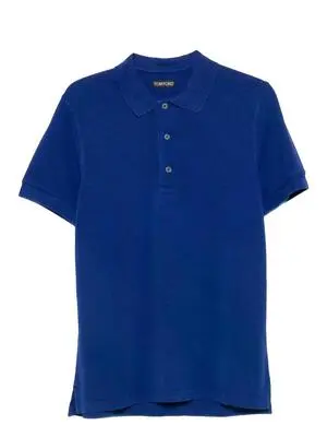 TOM FORD Short-sleeve Polo Shirt - Blue