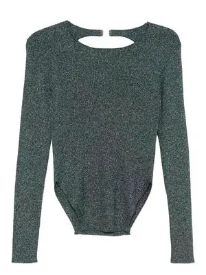 Patrizia Pepe Cut-out Detailing Sweater - Green