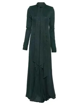 ROTATE BY BIRGER CHRISTENSEN Scarf-neck Maxi Dress - Green