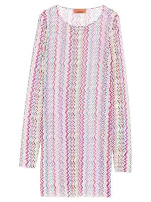Missoni Chevron-pattern Mini Dress - White