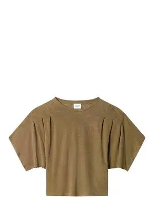 MARANT ETOILE Kyanza Pleated T-shirt - Green